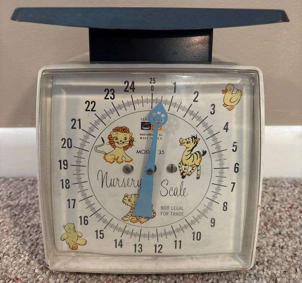 Hanson Nursery Scale with Animal Themed Dial and White Plastic Base ...