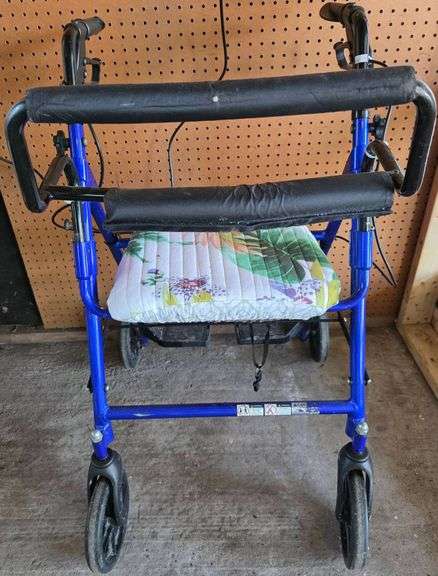 Roscoe Medical Rollator Walker with Padded Seat and Hand Brakes ...