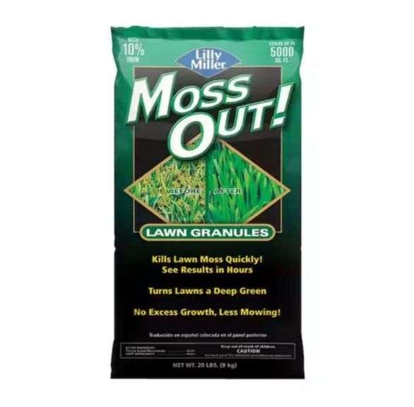 Moss Out! 20 lb. 5,000 sq. ft. Lawn Moss Killer Granules - Metzger ...