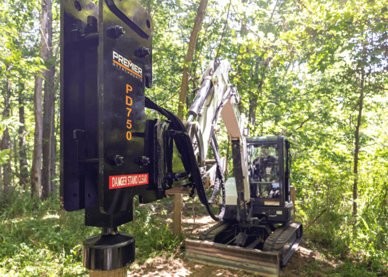 PD 750 Universal Skid Steer Mount Post Driver 12-24 GPM Rating ...
