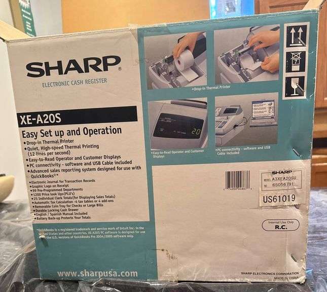 Sharp XE-A20S Electronic Cash Register with Packaging and Manuals ...
