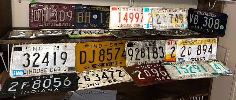 Indiana License Plates 1956+ - Metzger Property Services, LLC
