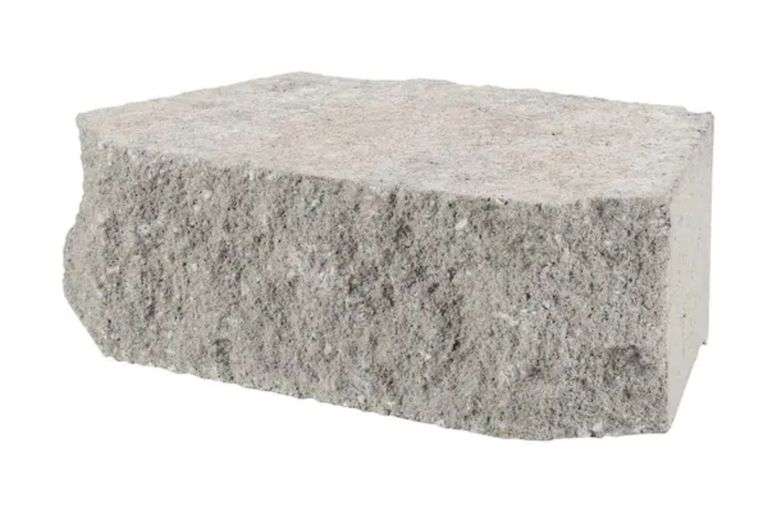 Pavestone 4 in. x 11.75 in. x 6.75 in. Pewter Concrete Retaining Wall ...