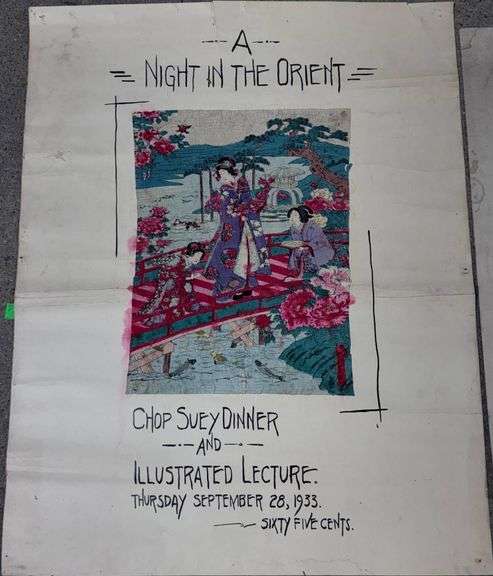 “Chop Suey Dinner and Illustrated Lecture” Advertisement, French ...
