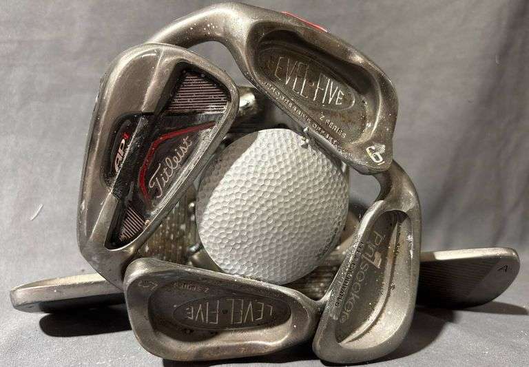 Golf Club Iron Heads Cluster Sculpture, 6×10.5″ Long - Metzger Property ...
