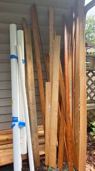 Lumber in Various Measurements and PVC Tubing - Metzger Property ...