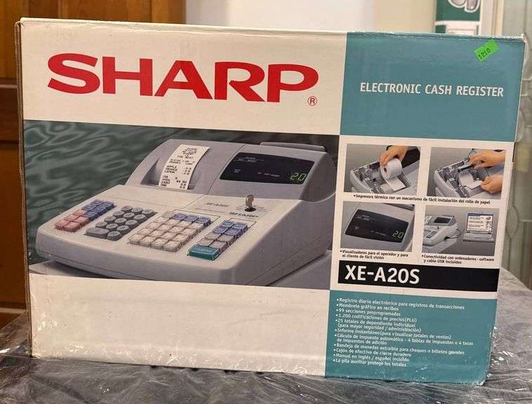 Sharp XE-A20S Electronic Cash Register with Packaging and Manuals ...