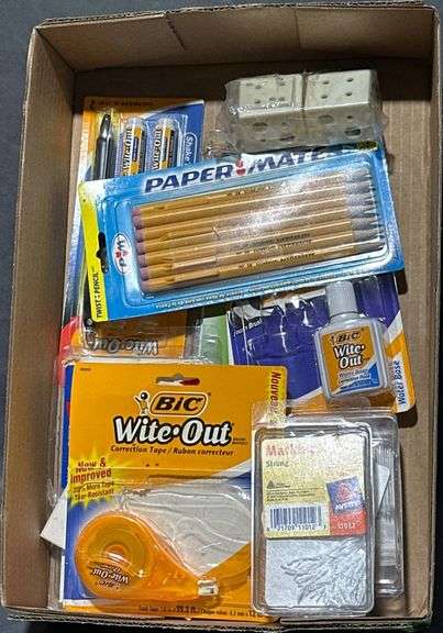 Office Supplies Including Bic Wite-Out, Pencils, and Labels - Metzger ...