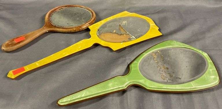 Three Hand Mirrors with Varied Handle Styles - Metzger Property ...