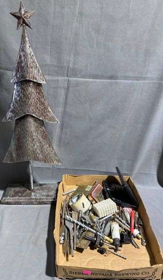 Metal Tree Sculpture and Assorted Drill and Tool Components - Metzger ...