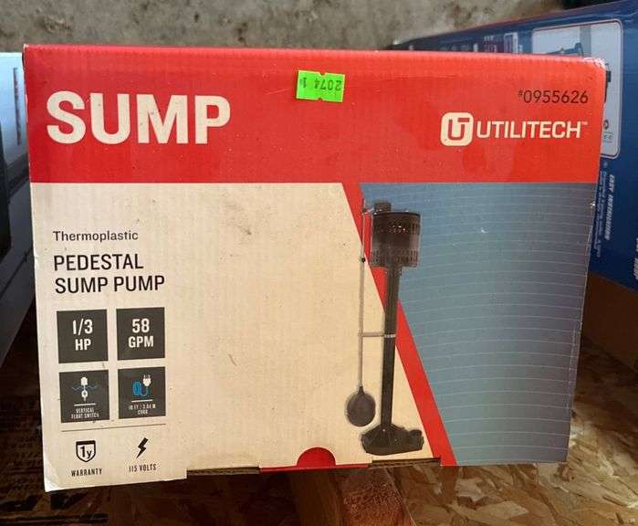 Utilitech Thermoplastic Pedestal Sump Pump, Model #0955626 - Metzger ...