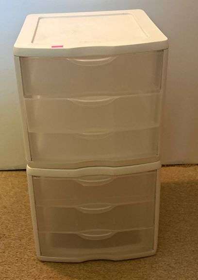 Stackable Plastic Storage Drawer Units with Three Compartments Each ...