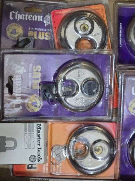 Chateau and Master Lock Disc Padlocks in Original Packaging - Metzger ...