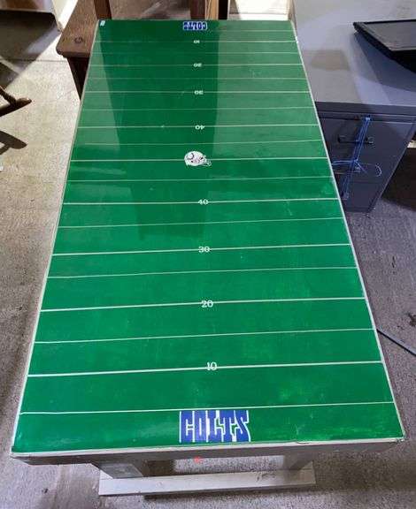 Sports-Themed Table with Colts Football Field Design - Metzger Property ...