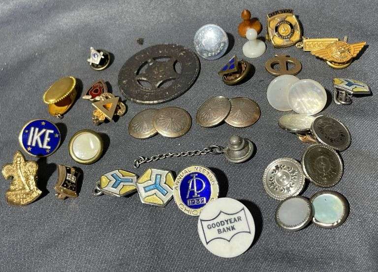 Lapel Pins, Coins, and Collectibles with Mixed Materials - Metzger ...