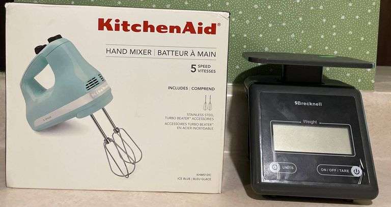 KitchenAid 5-Speed Hand Mixer and Brecknell Digital Scale - Metzger ...