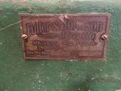 Fuller & Johnson Engine No. 70443 with Flywheel and Mounted Base ...