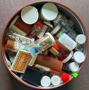 Buttons and Accessories in Circular Tin Container - Metzger Property ...