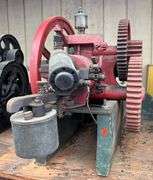 Red and Green Flywheel Gas Engine with Gear Assembly - Metzger Property ...