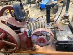 Stationary Hit-and-Miss Gas Engine with Red Flywheels - Metzger ...