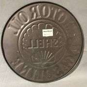 Round Shell Motor Oil and Gasoline Metal Sign by Open Road Brands, 12 ...