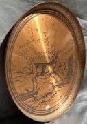 Hand-Wrought Copper Tray by Fantasy Copperware, 15-Inch Diameter ...