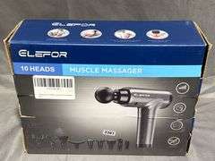 Elefor 10-Head Muscle Massager With Carrying Case and Accessories ...