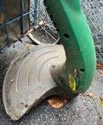 Metal Utility Cart with Gas-Powered Blower, Electric Weed Eater and ...