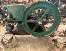 Fuller & Johnson Engine No. 70443 with Flywheel and Mounted Base ...