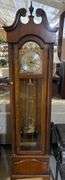 Howard Miller Grandfather Clock with Tempus Fugit Dial and Brass ...