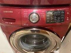 Samsung Front-Loading Steam Washer and electric Dryer, Red Finish ...