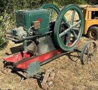 Fuller & Johnson MFG. CO 9HP Oilfield Engine on Cart, Rev per Min: 335 ...