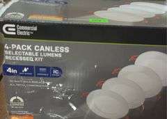 Commercial Electric Premium Series 4 in. LED, 2-Level Lumen Select, Ultraslim Canless Recessed ...