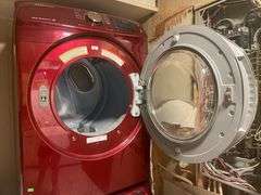 Samsung Front-Loading Steam Washer and electric Dryer, Red Finish ...