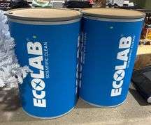 Ecolab Branded Blue Fiber Drums with Household Contents - Metzger ...