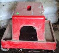 Red Plastic Step Stool with Casters - Metzger Property Services, LLC