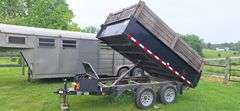 Quality Steel & Aluminum 10ft Dual-Axle Dump Trailer with Side Walls ...