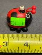 Tomy Japan Plastic Wind-Up Ladybug Toy with Black and Red Design ...