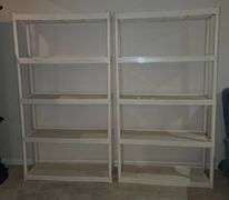 Two White Plastic Shelving Units, 39″ x 12″ x 72″ - Metzger Property ...