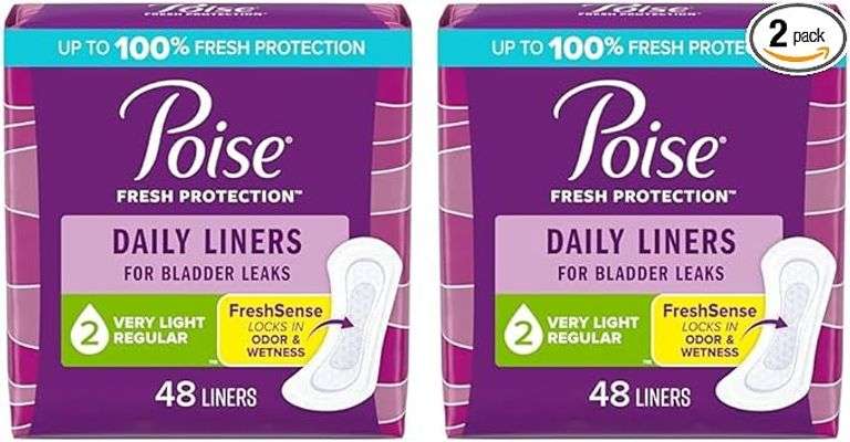 POISE - Poise Daily Incontinence Panty Liners, 2 Drop Very Light ...