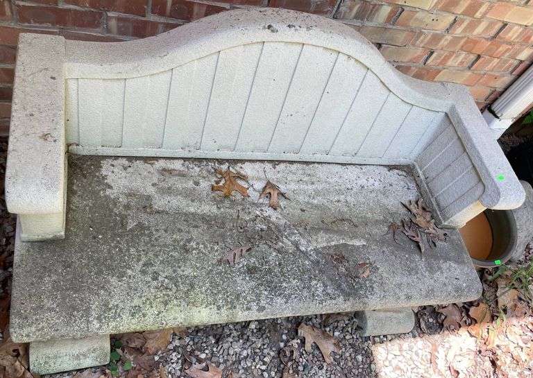 Concrete Outdoor Bench with Arched Backrest 49x22x16″ - Metzger ...