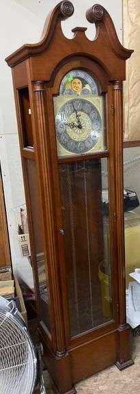 Colonial Grandfather Clock with Moon Phase Dial (not complete) 18x11x75 ...