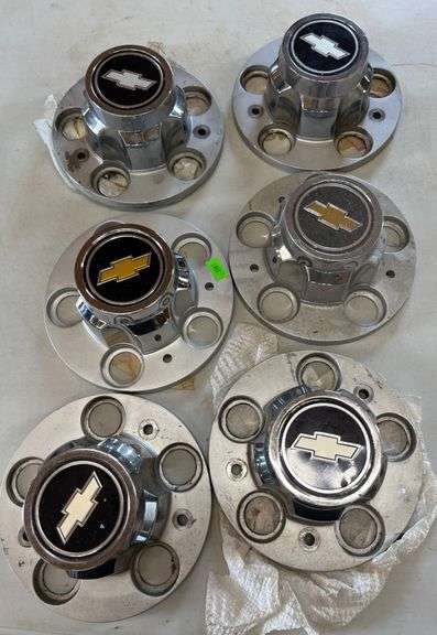 Six Chrome Chevrolet Wheel Center Caps with Bowtie Logo - Metzger ...