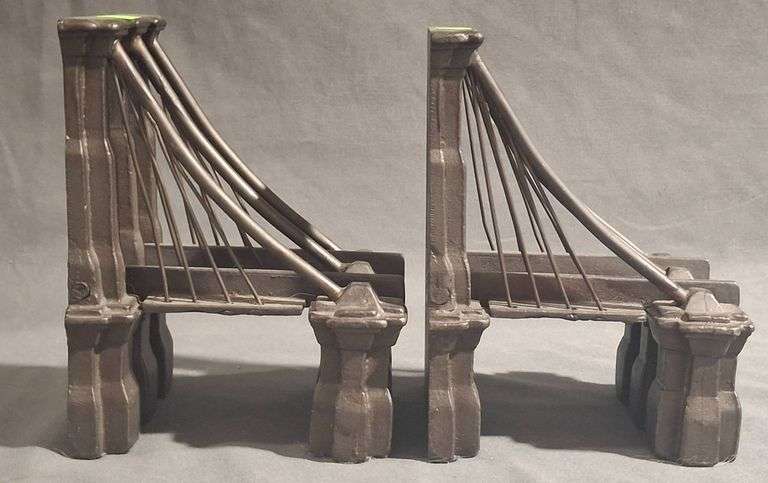 Cast Iron Suspension Bridge-Themed Bookends - Metzger Property Services ...