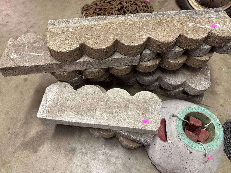 Concrete Edging Blocks and Lawn Ornament - Metzger Property Services, LLC