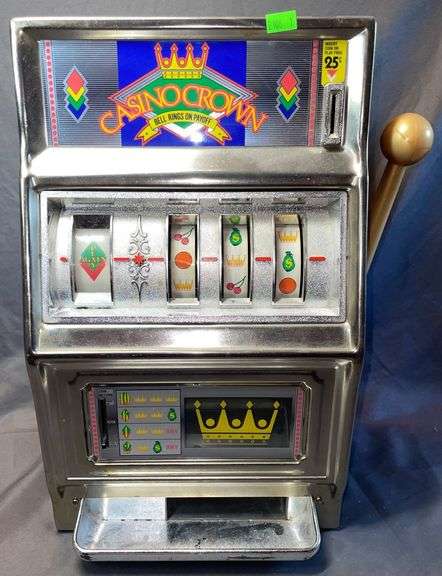 Waco Casino Crown Slot Machine with Lever and Coin Slot, 16”H - Metzger ...