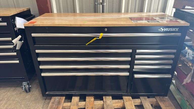 Husky Modular Tool Storage 52 in. W x 20 in. D Standard Duty Black ...