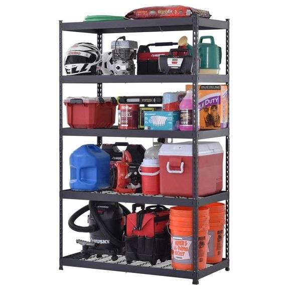 HUSKY - 5-Tier Heavy Duty Boltless Steel Garage Storage Shelving Unit ...