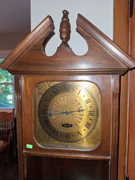 Tall Clock-Case Shelf Unit with Electric Clock Face 12″x8″x63 ...