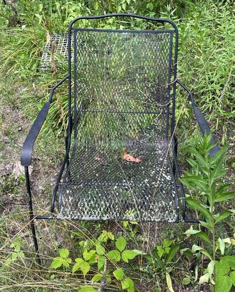 Metal Mesh Outdoor Chair with Armrests, 22x22x16″ - Metzger Property ...